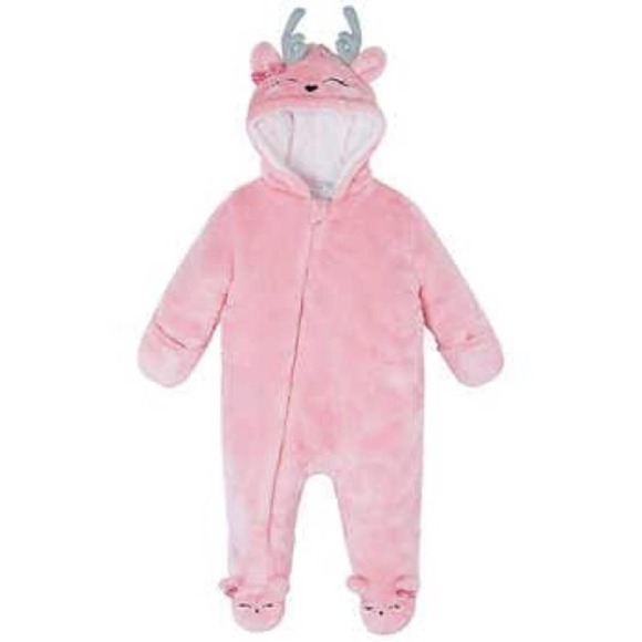 Koala Kids | Jackets & Coats | Nwt Koala Baby Pink Girl Plush Deer Zip ...